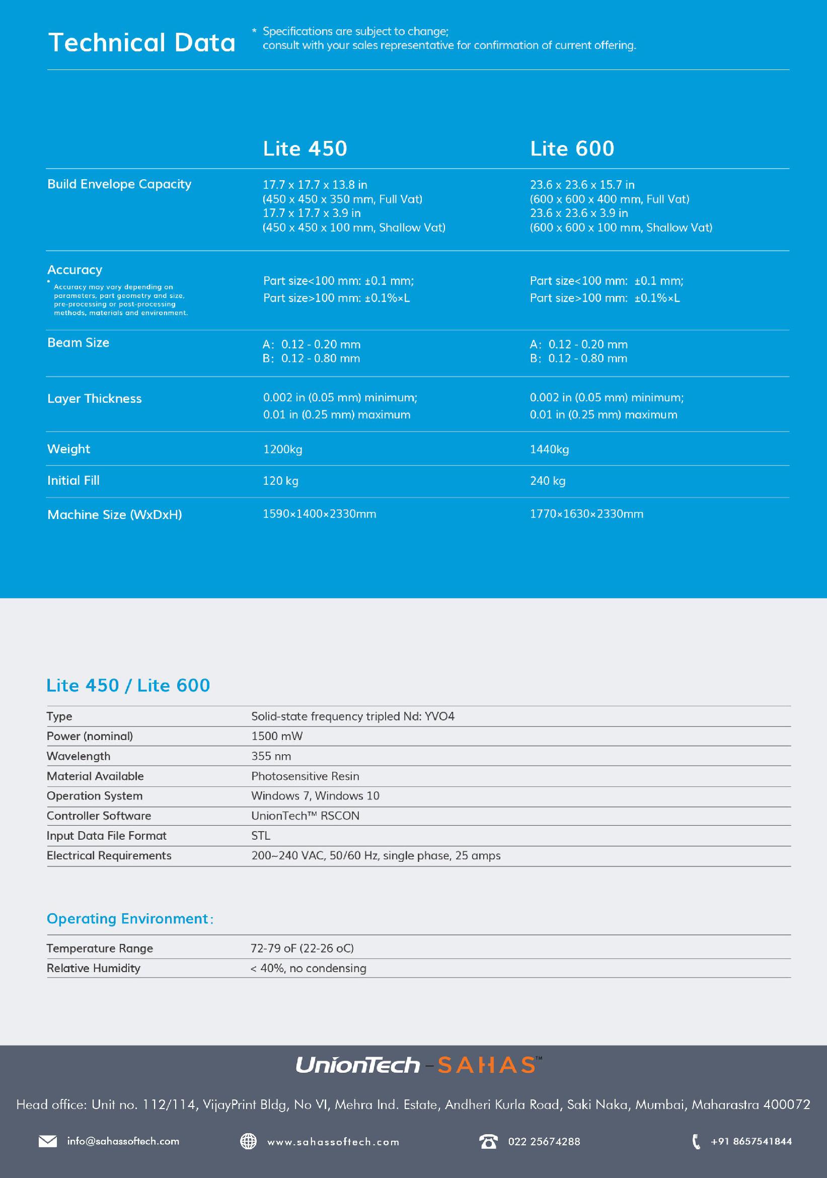 پرینتر سه‌بعدی صنعتی SLA Lite600 برند Uniontech